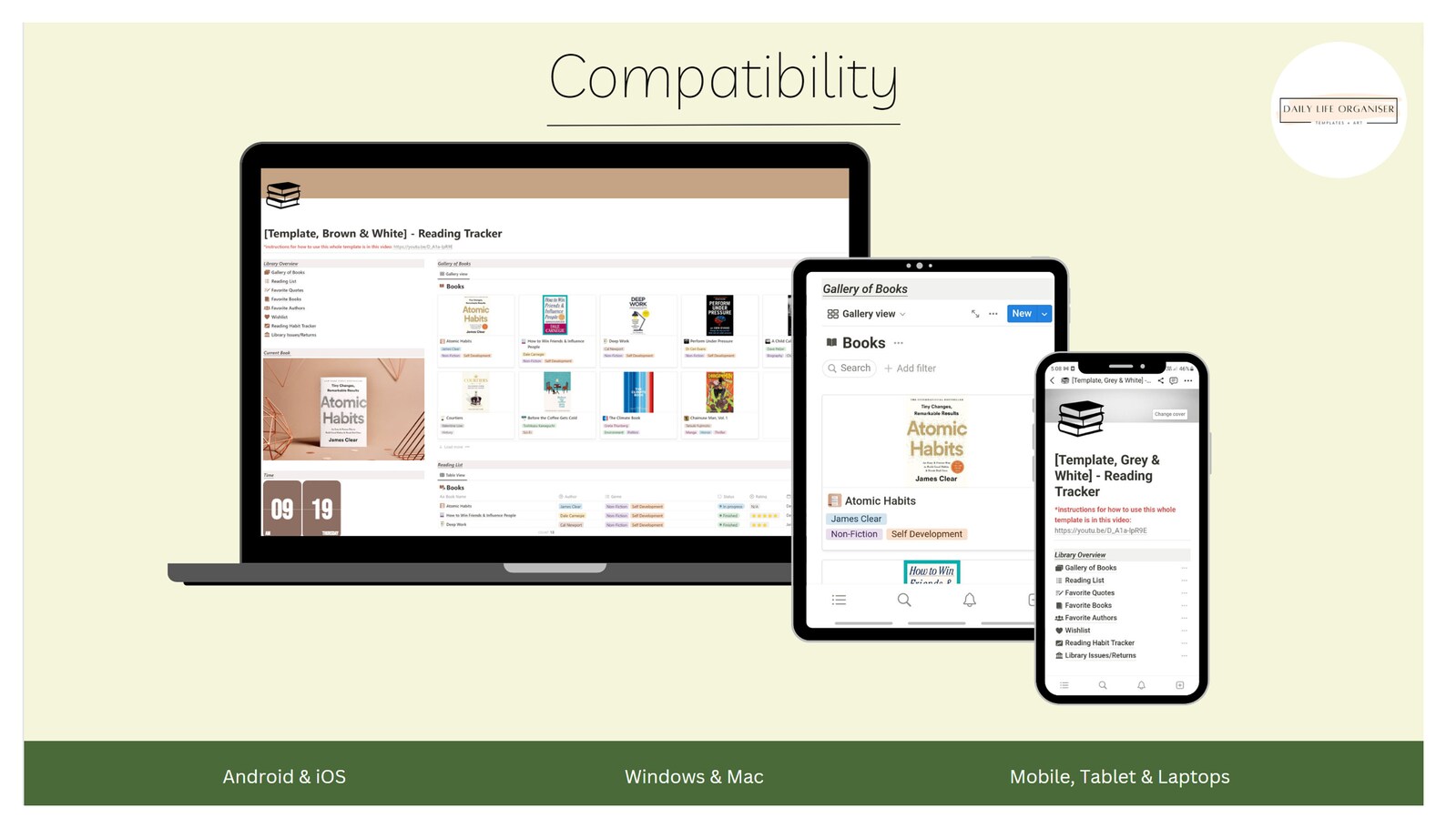 Notion Reading Tracker Bundle, Notion Reading Template Bundle, Reading ...