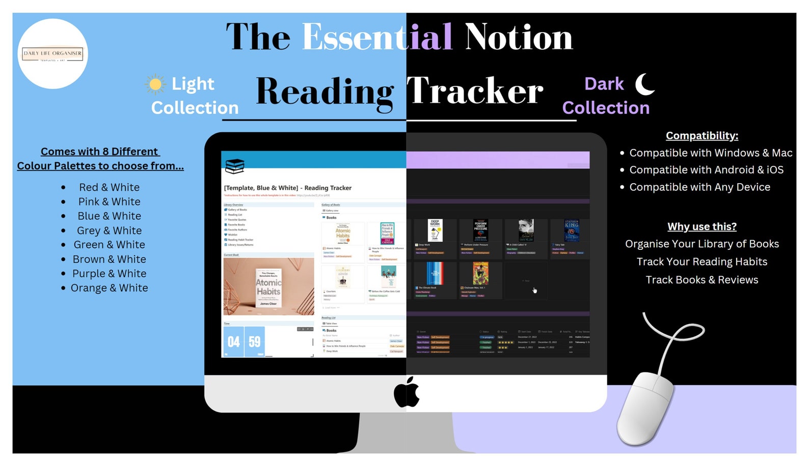 Notion Reading Tracker, Reading Log, Book Tracker, Notion Reading ...