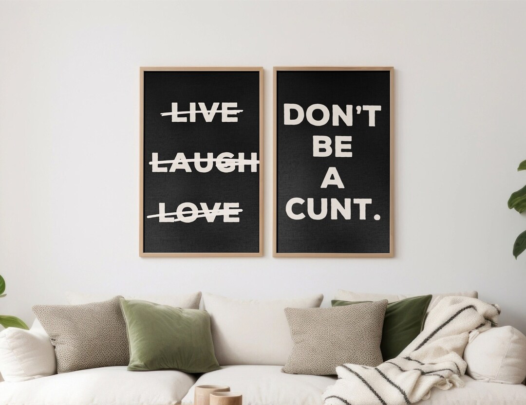 Live Laugh Love Funny Two Printable Wall Art Posters JPEG - Etsy