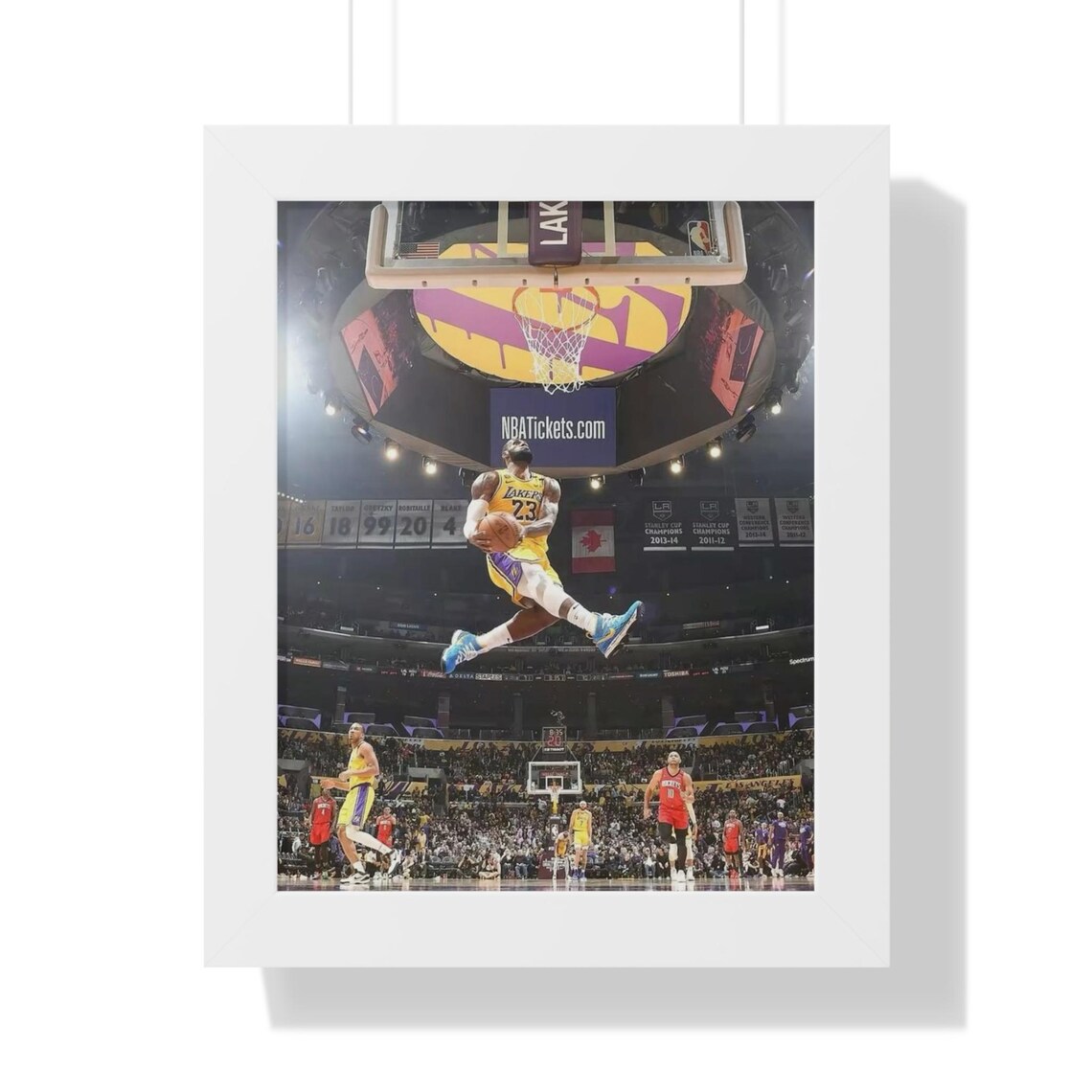NBA Basketball Vertical Poster, Sports Wall Art, Lakers Gift ...
