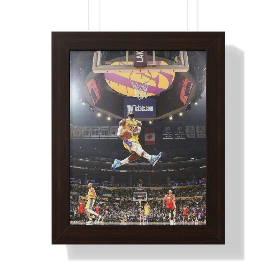 NBA Basketball Vertical Poster, Sports Wall Art, Lakers Gift ...
