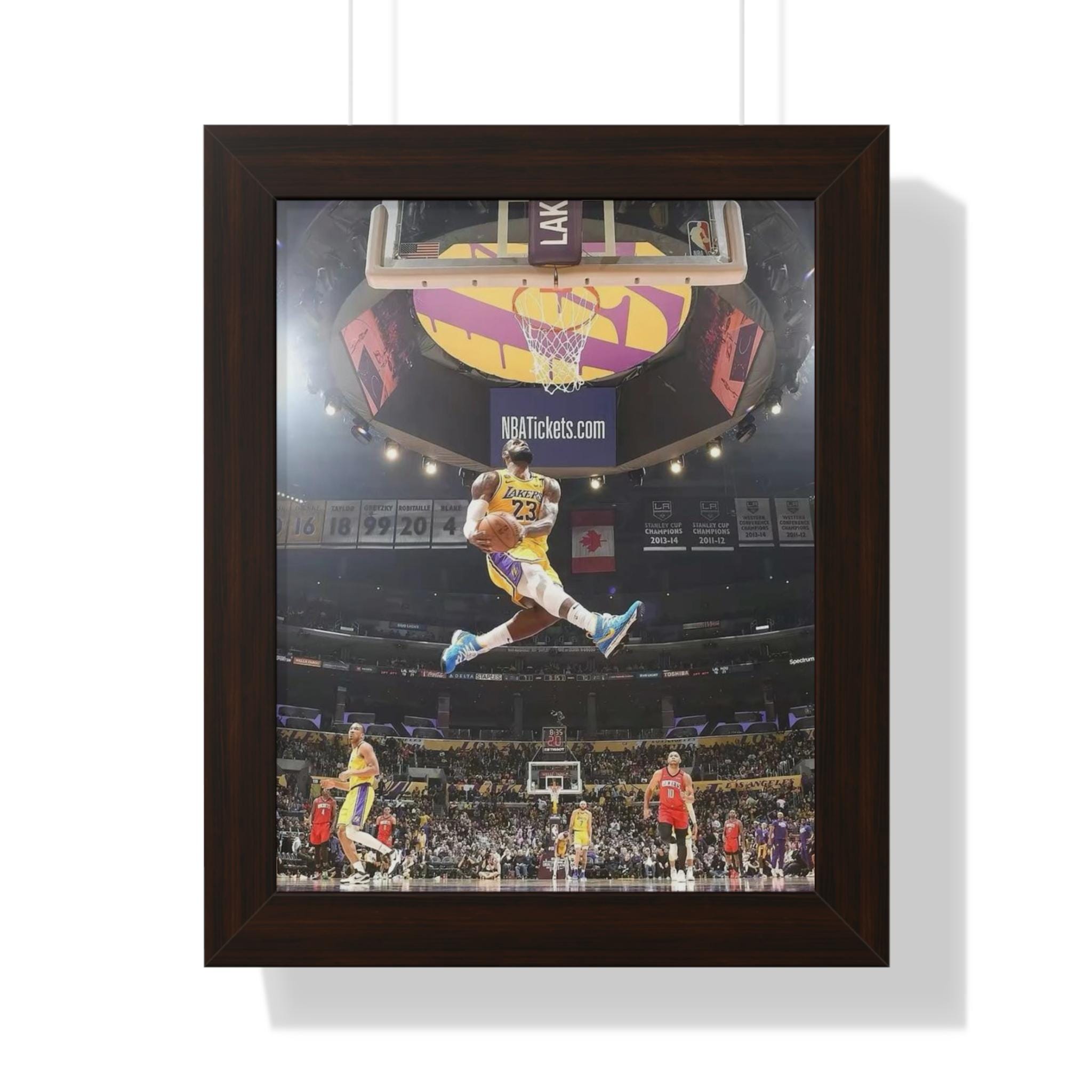 NBA Basketball Vertical Poster, Sports Wall Art, Lakers Gift ...