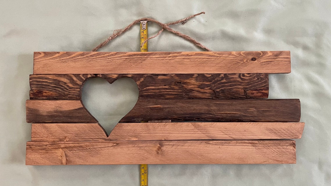 Wooden Heart, Wedding, Love, Family, Farmhouse Wall Decor - Etsy
