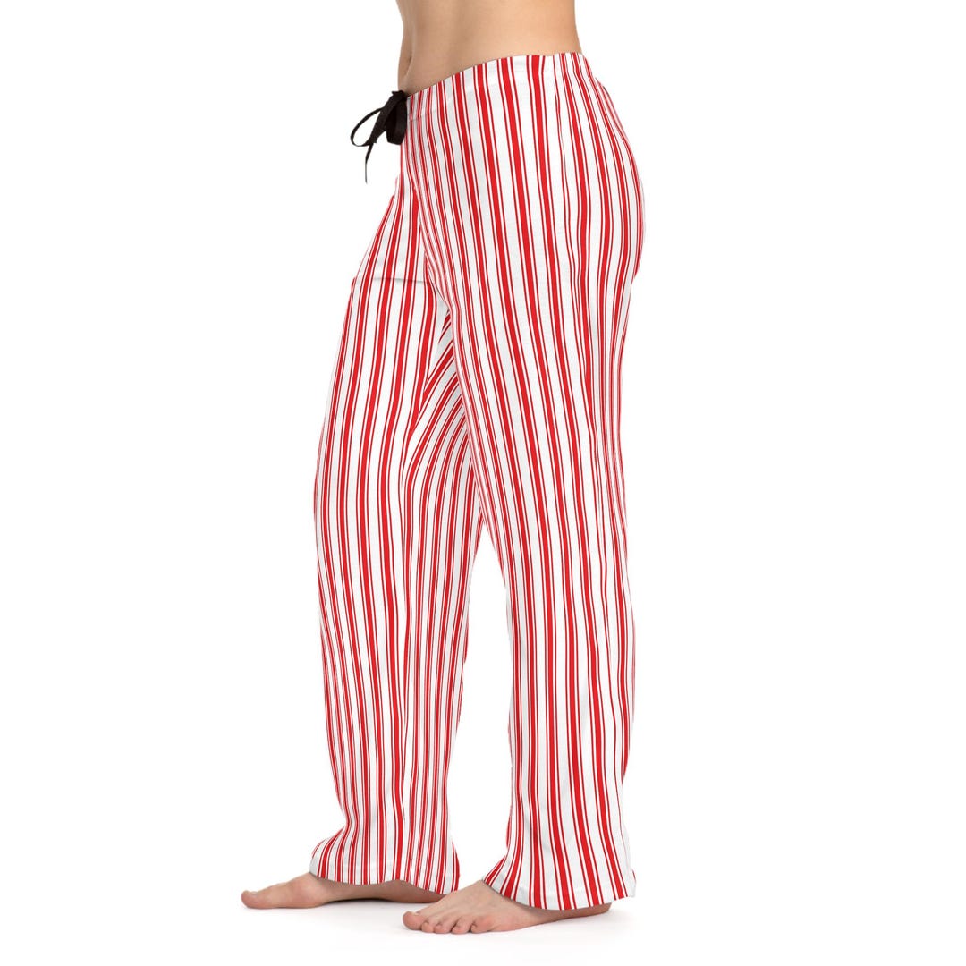 Candy Stripe Pajama Pants, Drawstring Waist, Family Matching, Winter ...