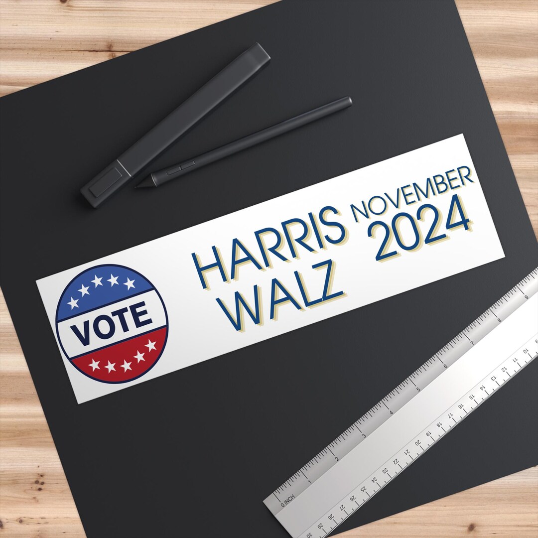Harris Walz November 2024 Election Bumper Sticker, President Vice Pres ...