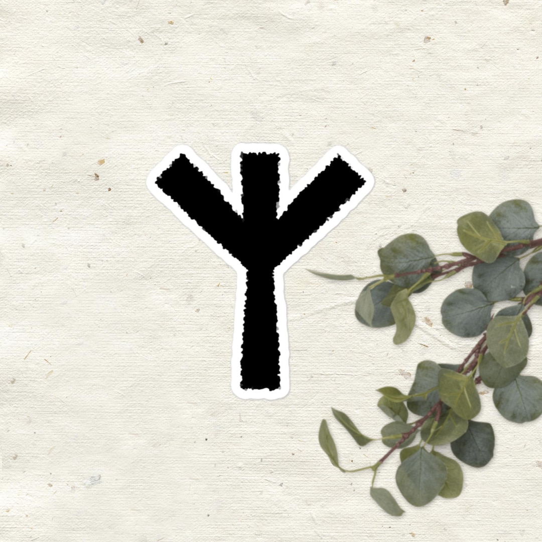 Algiz Rune Sticker | Elder Futhark | Viking Symbol | Norse Sticker ...