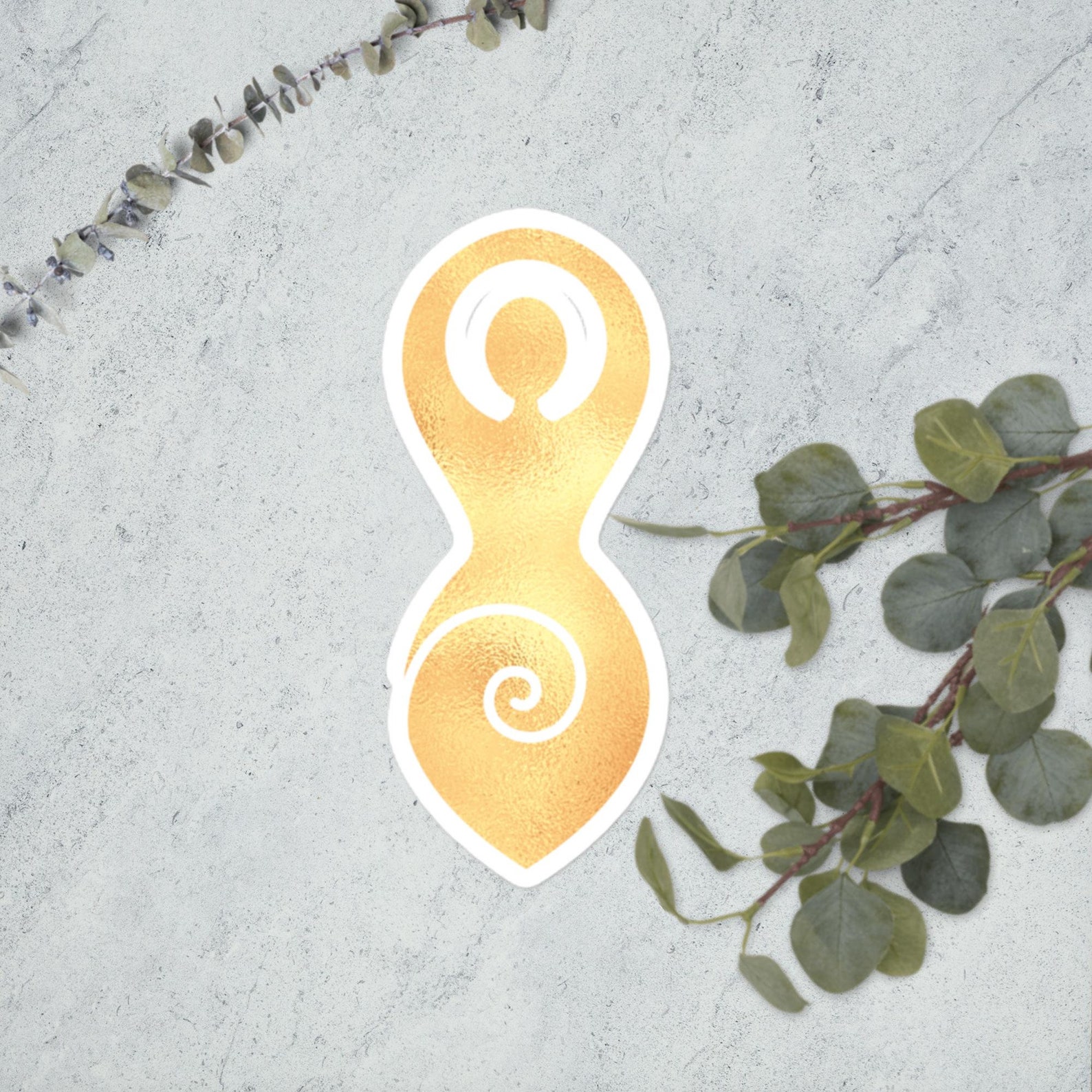 Spiral Goddess Golden Sticker | Wiccan Sticker | Neopagan | Pagan ...