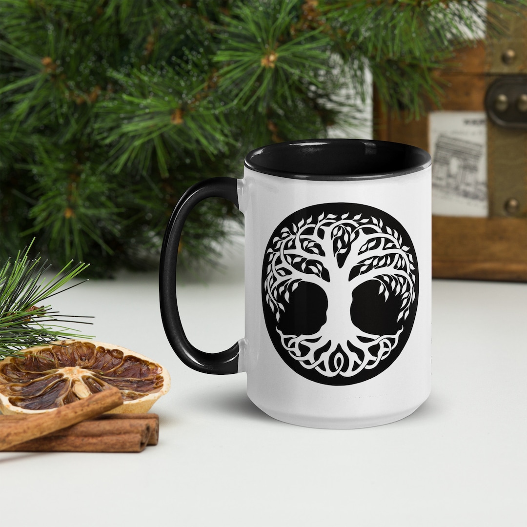 Tree of Life Mug, Black and White Aesthetic Mug, Witch Gift, Witchy ...