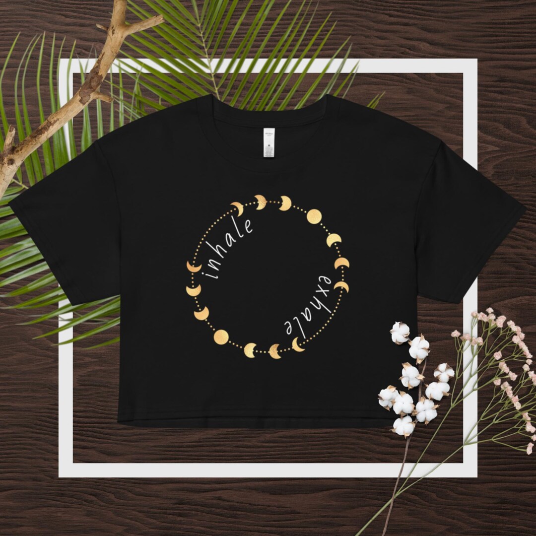 Inhale Exhale Yogi Crop Top | Witch Crop | Wiccan Crop | Dark Academia ...