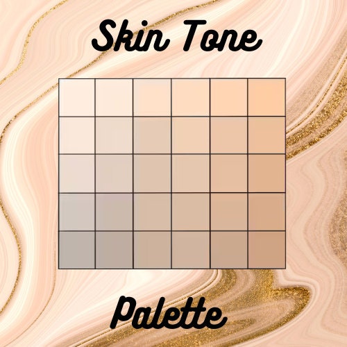 Procreate Color Palette. Light Skin Tone - Etsy