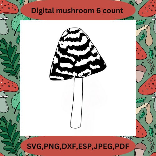 Mushroom Svg,png,dxf,eps,pdf,jpg Cutting File for Laser and Engraving ...