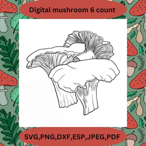 Mushroom Svg,png,dxf,eps,pdf,jpg Cutting File for Laser and Engraving ...