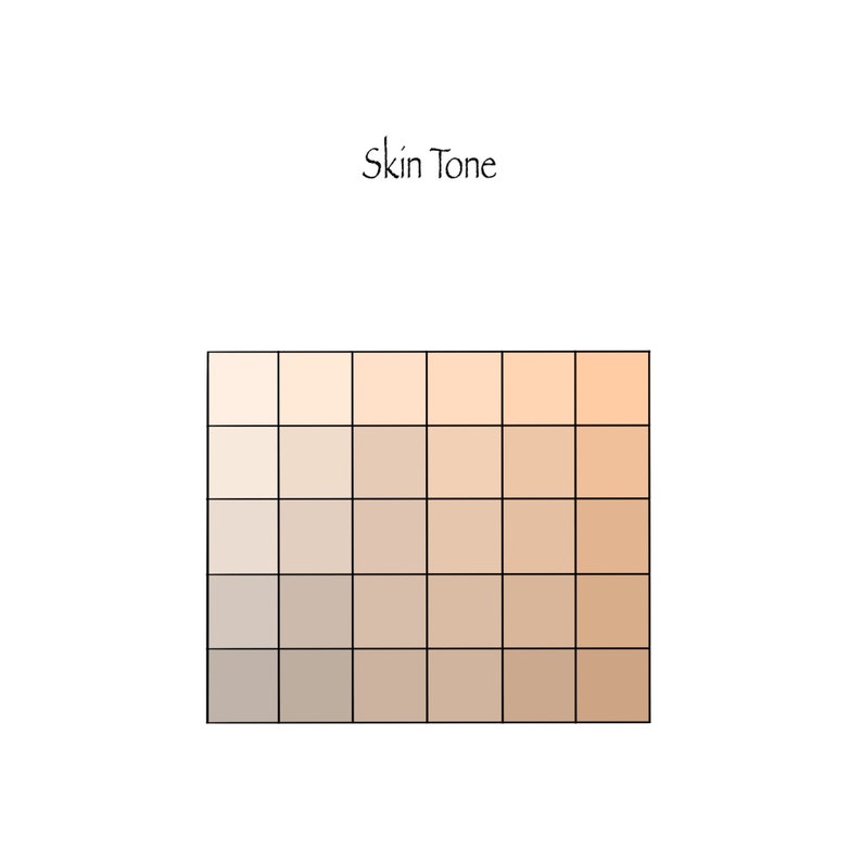 Procreate Color Palette. Light Skin Tone - Etsy