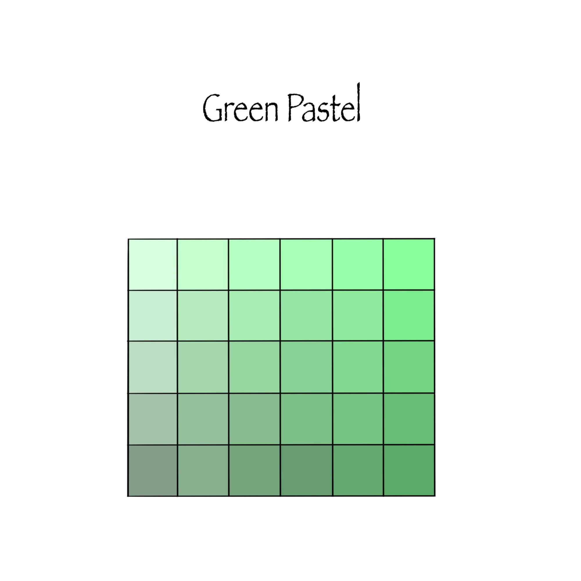 Procreate Color Palette Green Pastel - Etsy