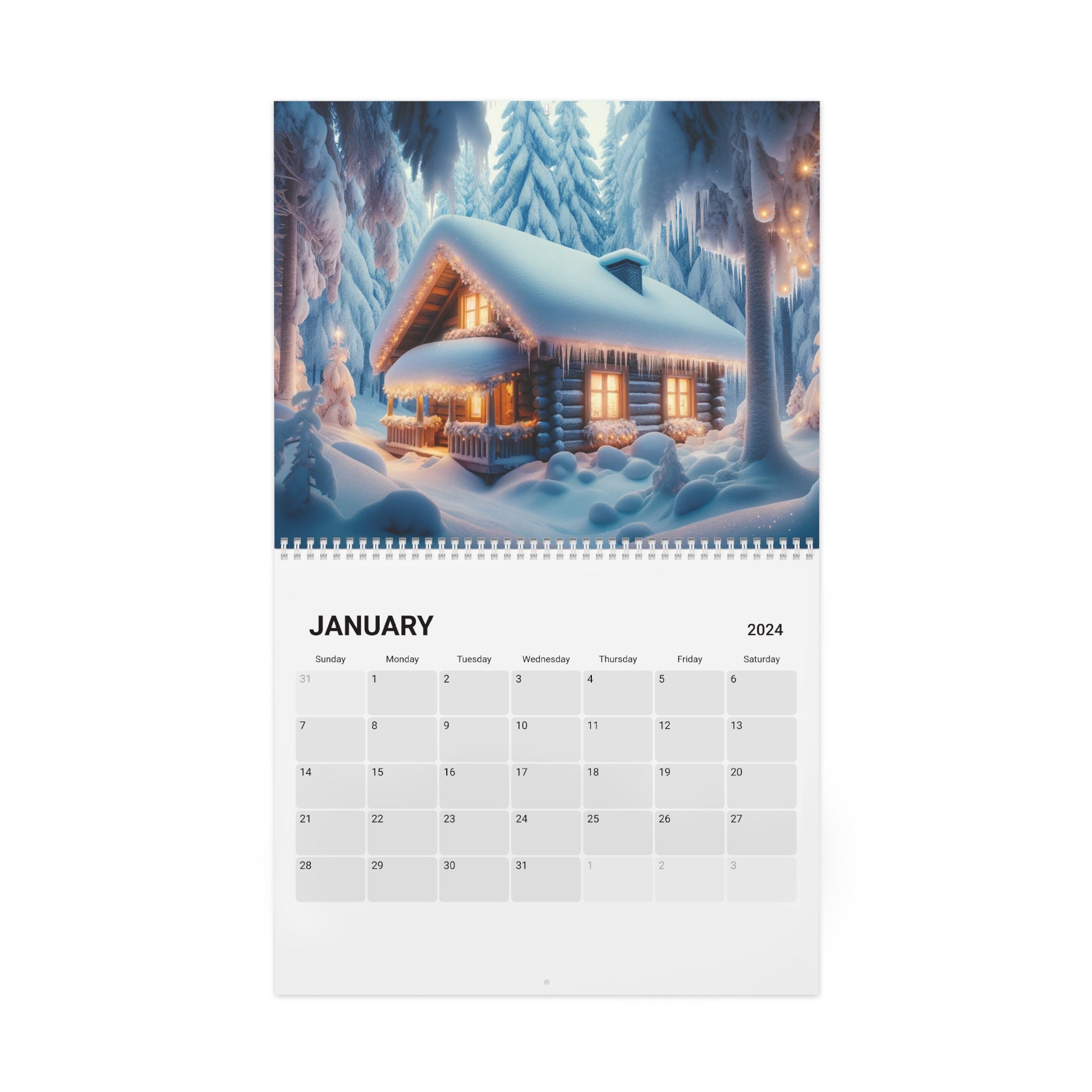 Magical Forest Cabins Calendar 2024 - Etsy