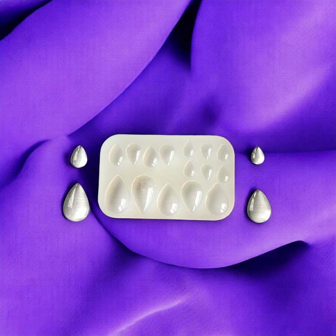 Silicone Variety Teardrop/pear Flexible Mold (10x14 Mm, 13x18 Mm, 18x25 ...