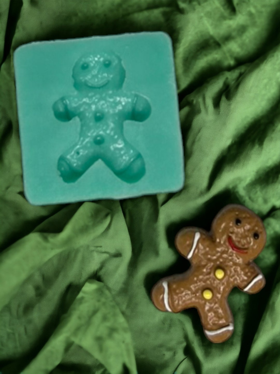 Silicone Gingerbread Man Flexable Mold, CUSTOM (hxwxd=20.96x16.01x3.42 ...