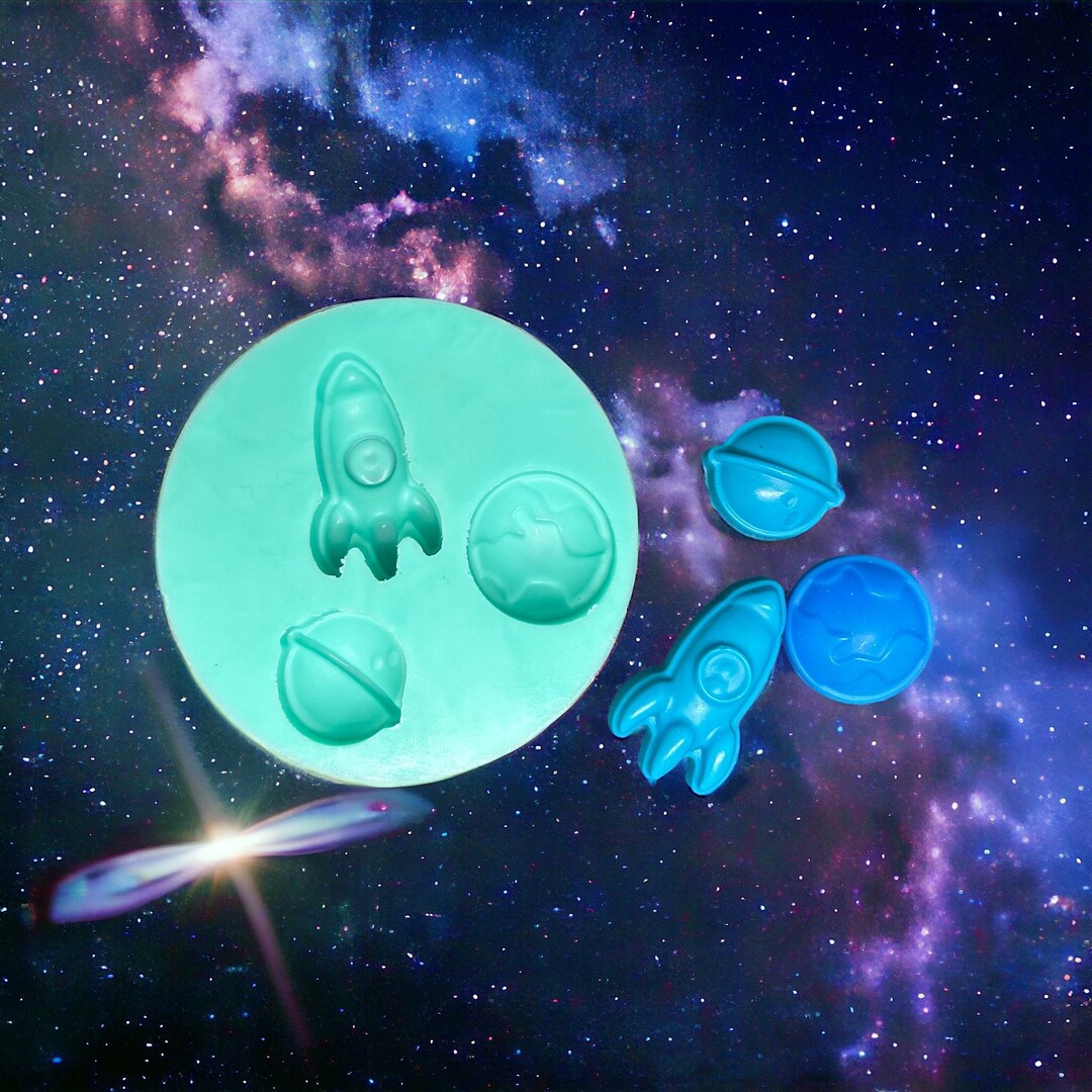 Silicone Rocketship and Planets Mold (quality Silicone, Uv Resin Mold ...