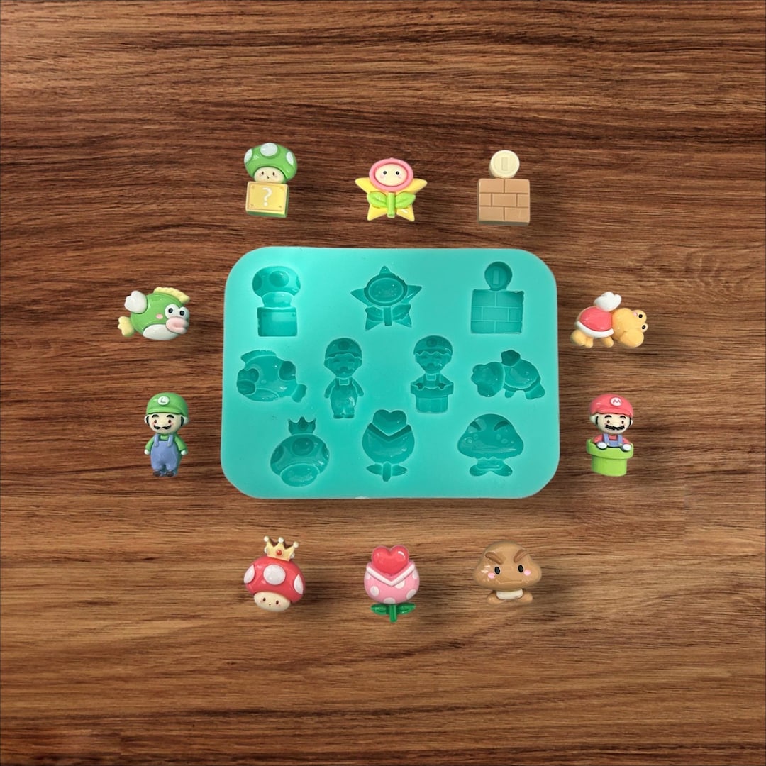 Silicone Cute Anime Video Game Character Mold (sizes Average 23x27 Mm ...