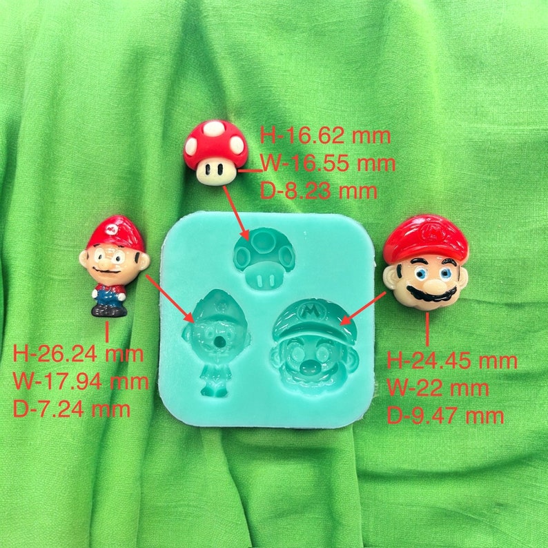 Silicone Video Game Character Mold (sizes Are in Last Picture) (quality ...