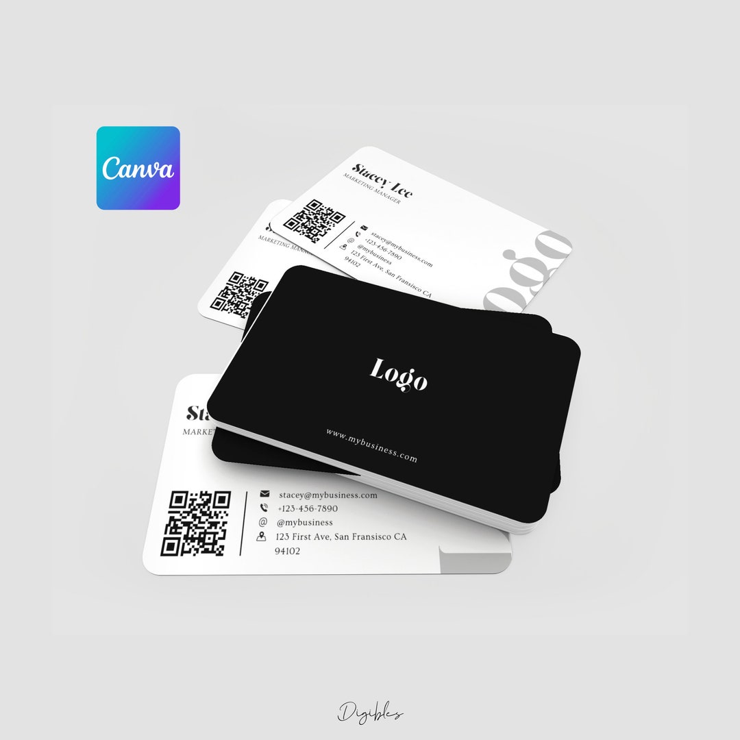 QR Code Business Card Template | Scan Code Business Card | Company ...