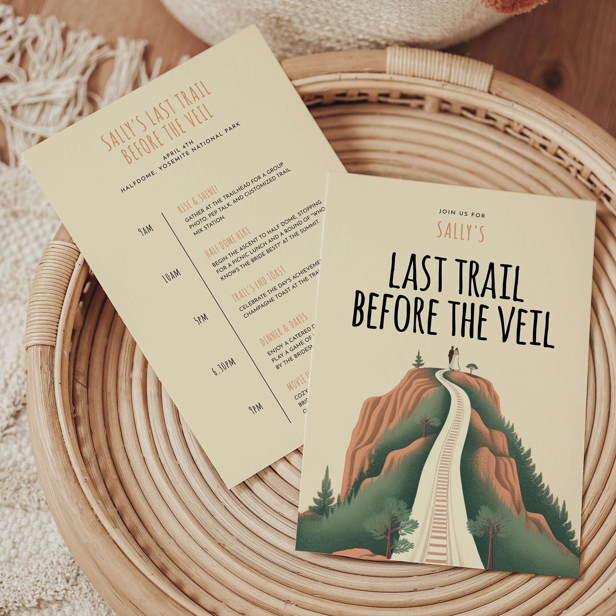 Last Trail Before the Veil Invitation Template | Bachelorette Invite ...