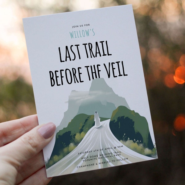 Last Trail Before the Veil Invitation - Etsy
