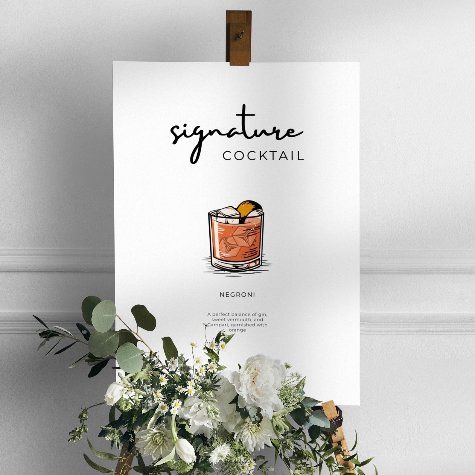 Editable Signature Cocktail Sign Template Printable Signature Drink ...