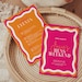 Hens Weekend Invitation With Wavy Border | Orange & Pink Bachelorette ...
