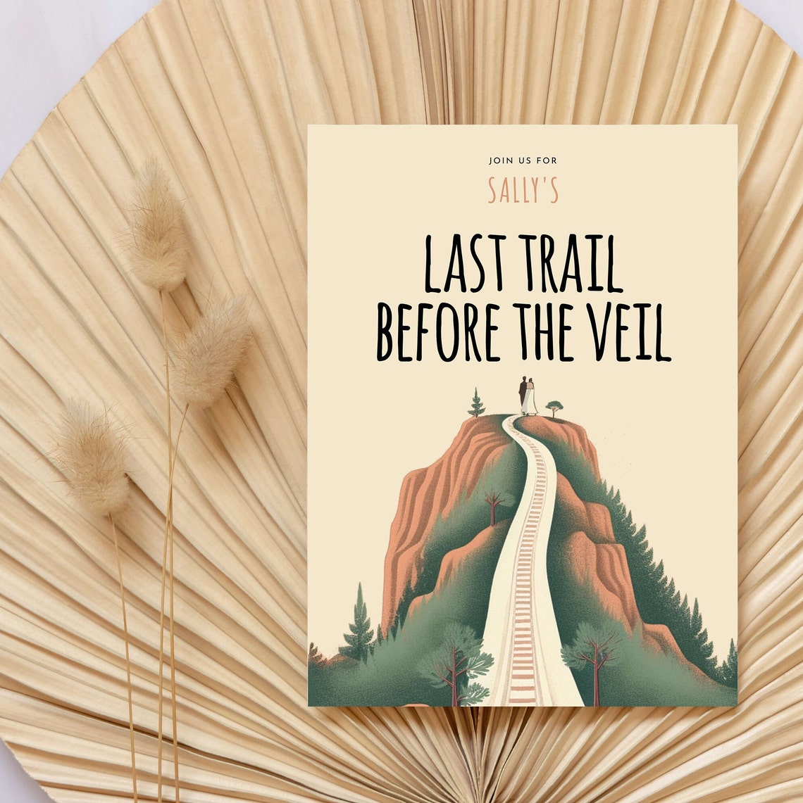 Last Trail Before the Veil Invitation Template | Bachelorette Invite ...