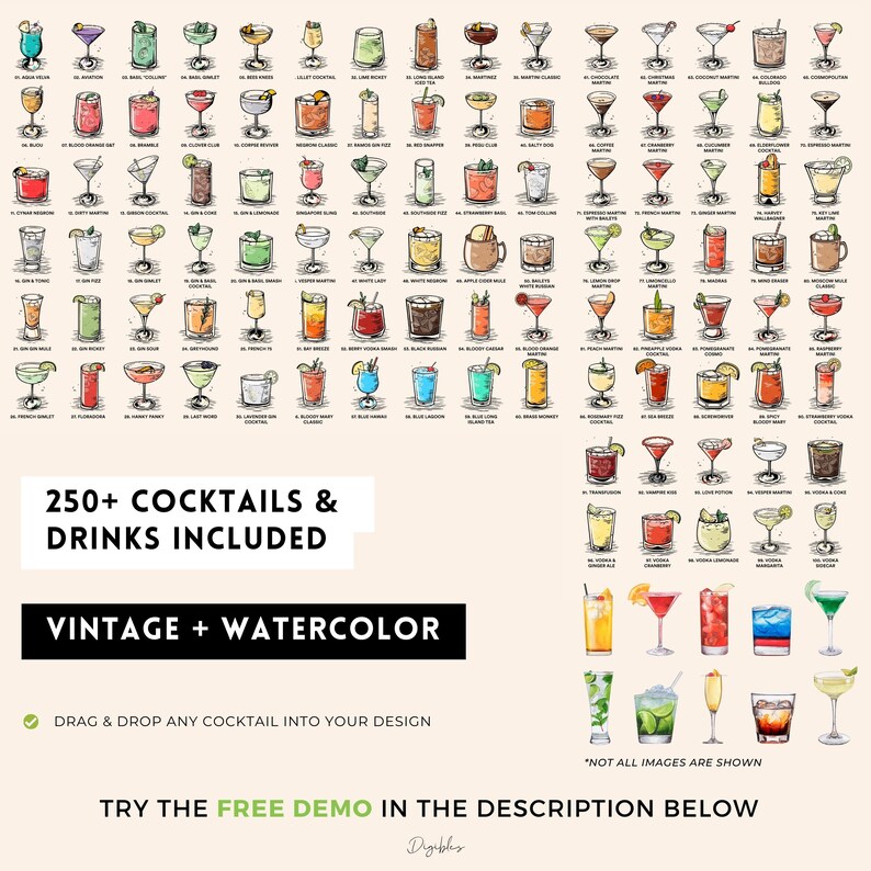 Editable Signature Cocktail Sign Template Printable Signature Drink ...