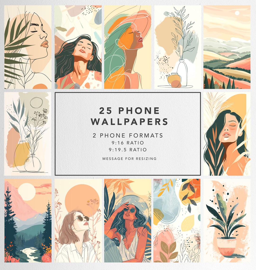 Boho Wallpapers, iPhone Lock Screen, Boho Art, Neutral Aesthetic, Brown ...