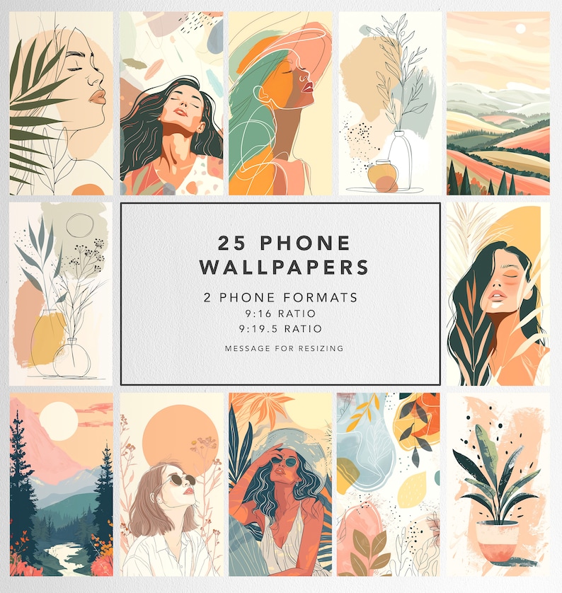 Boho Wallpapers, iPhone Lock Screen, Boho Art, Neutral Aesthetic, Brown ...