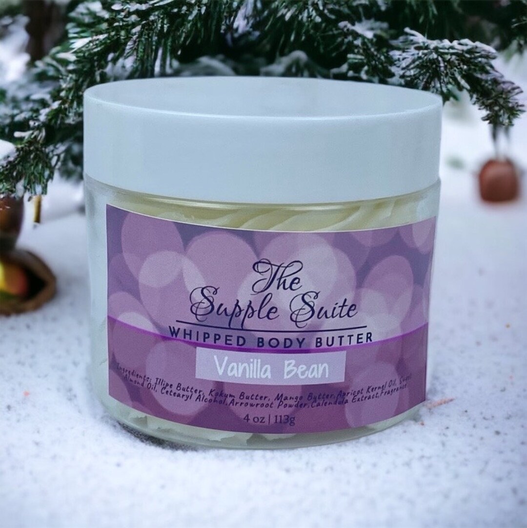 Vanilla Bean Triple Body Butter Whipped Body Butter - Etsy