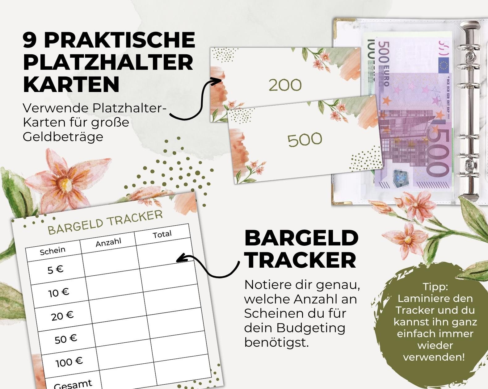 Budget Planer XXL Starter Set PDF Download | 110 Deckblätter + Budget Sheets, Sparchallenges ...