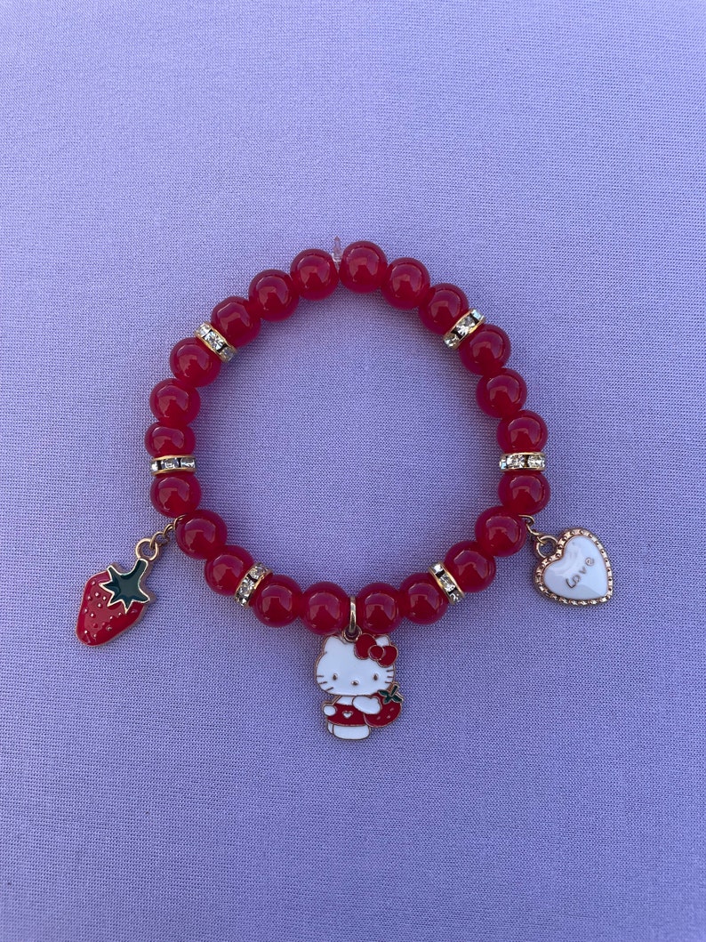 Hello Kitty Charm Bracelet - Etsy