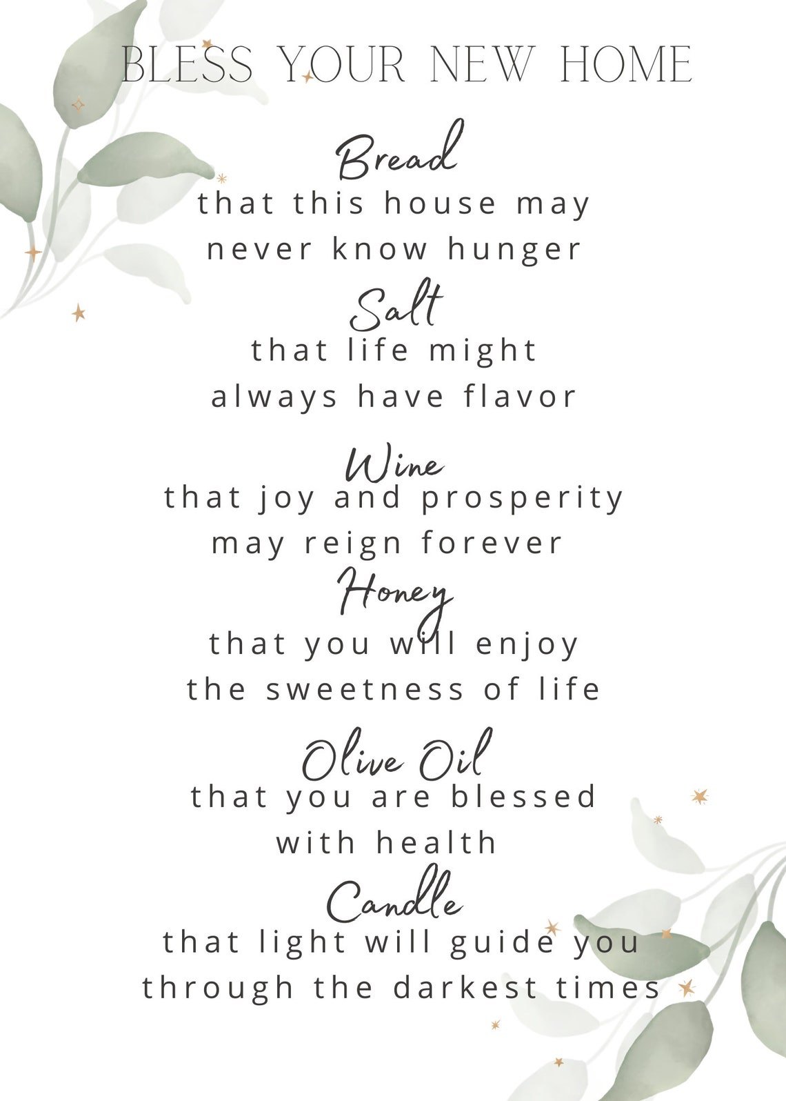 House Warming Blessing // New Home Gift // House Warming Gift // New ...