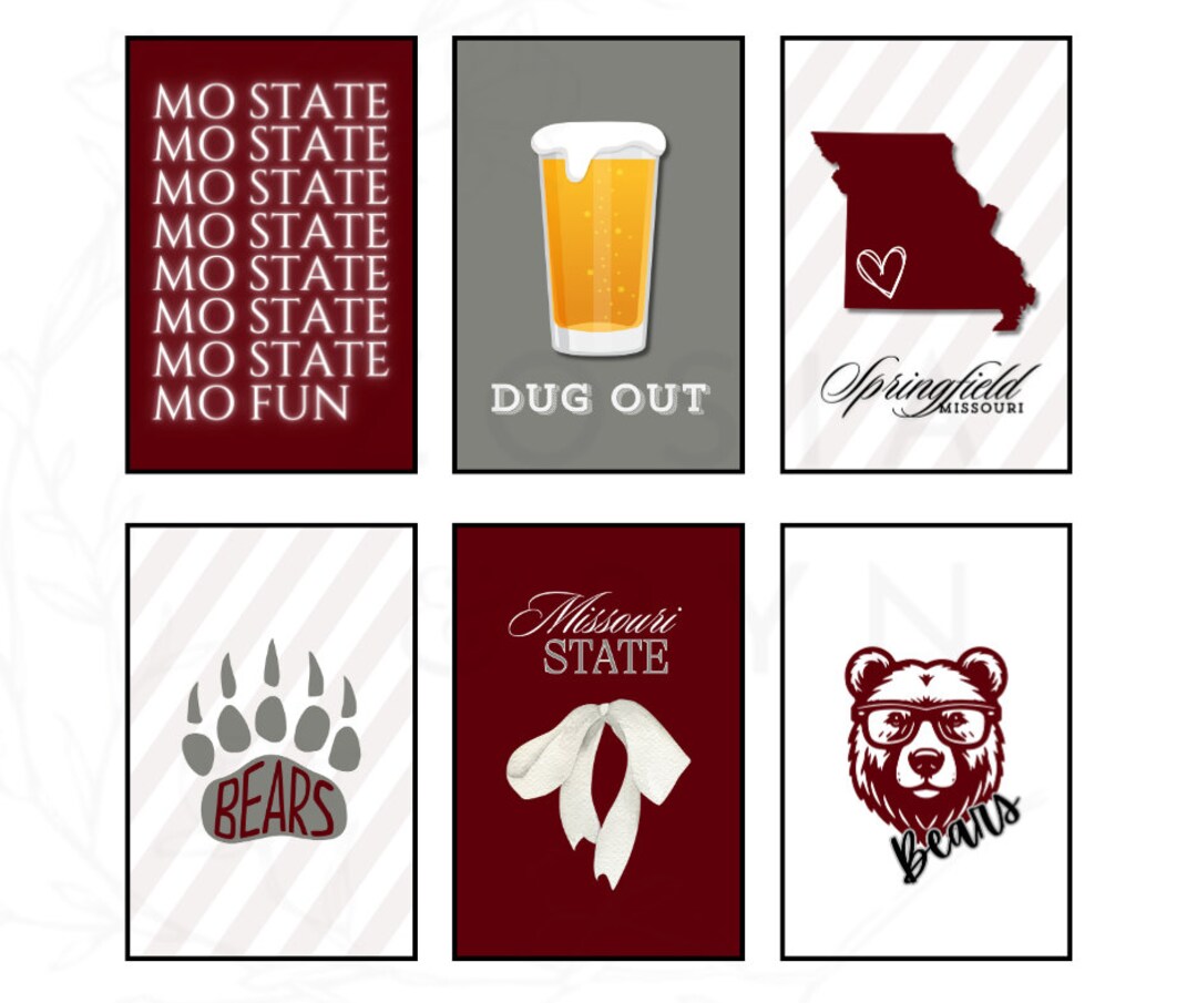 College Prints - Digital | University Art | Mascot, Bar, State | Dorm ...