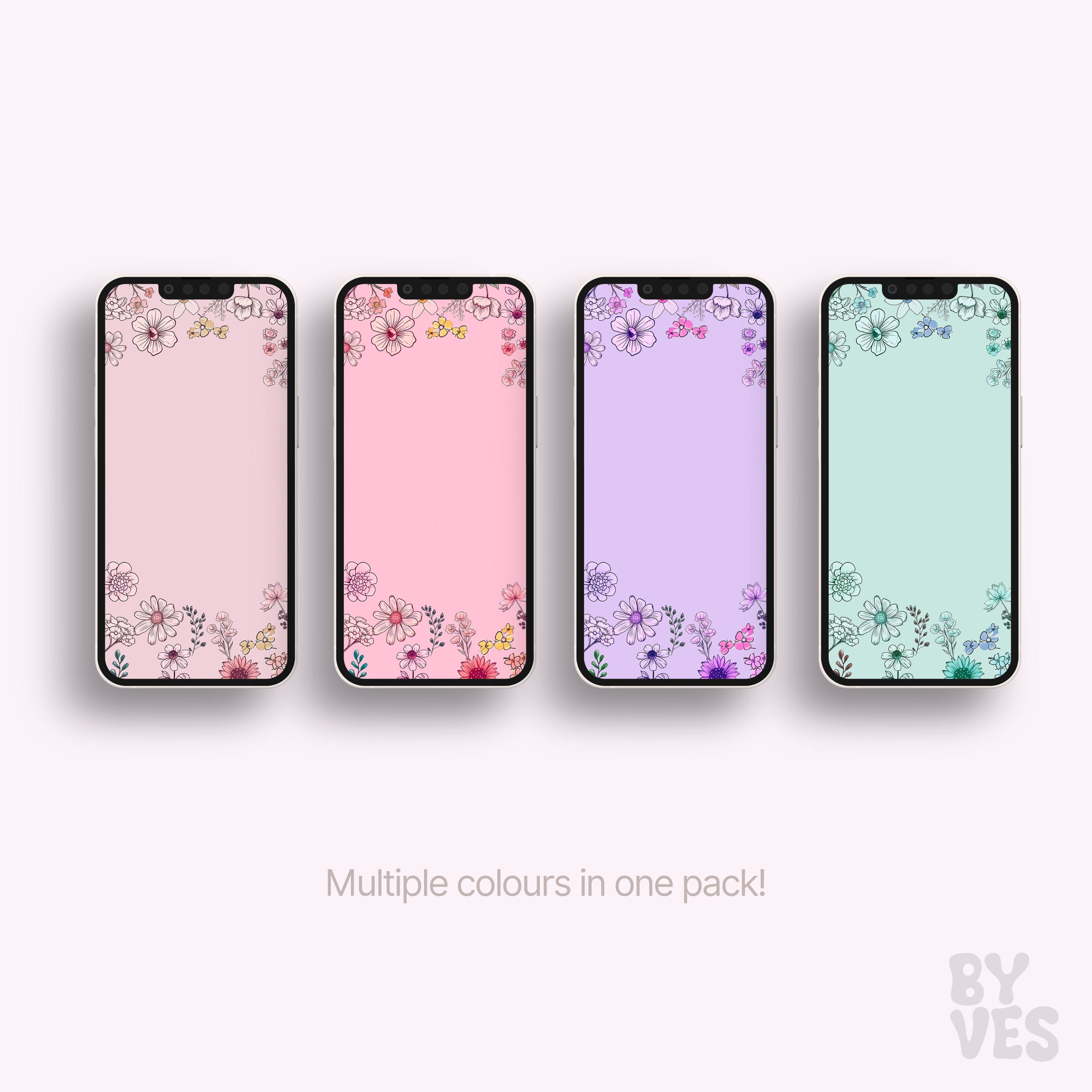 Flower Phone Wallpaper Pack, Lock Screen Wallpaper, iPhone Wallpaper ...