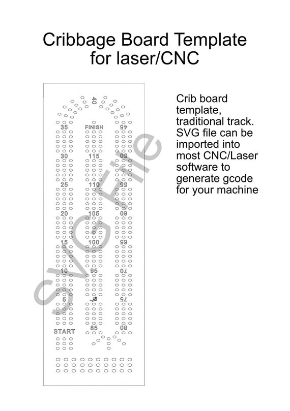 Cribbage Board Template Dxf File Free Download Free Vector | atelier ...