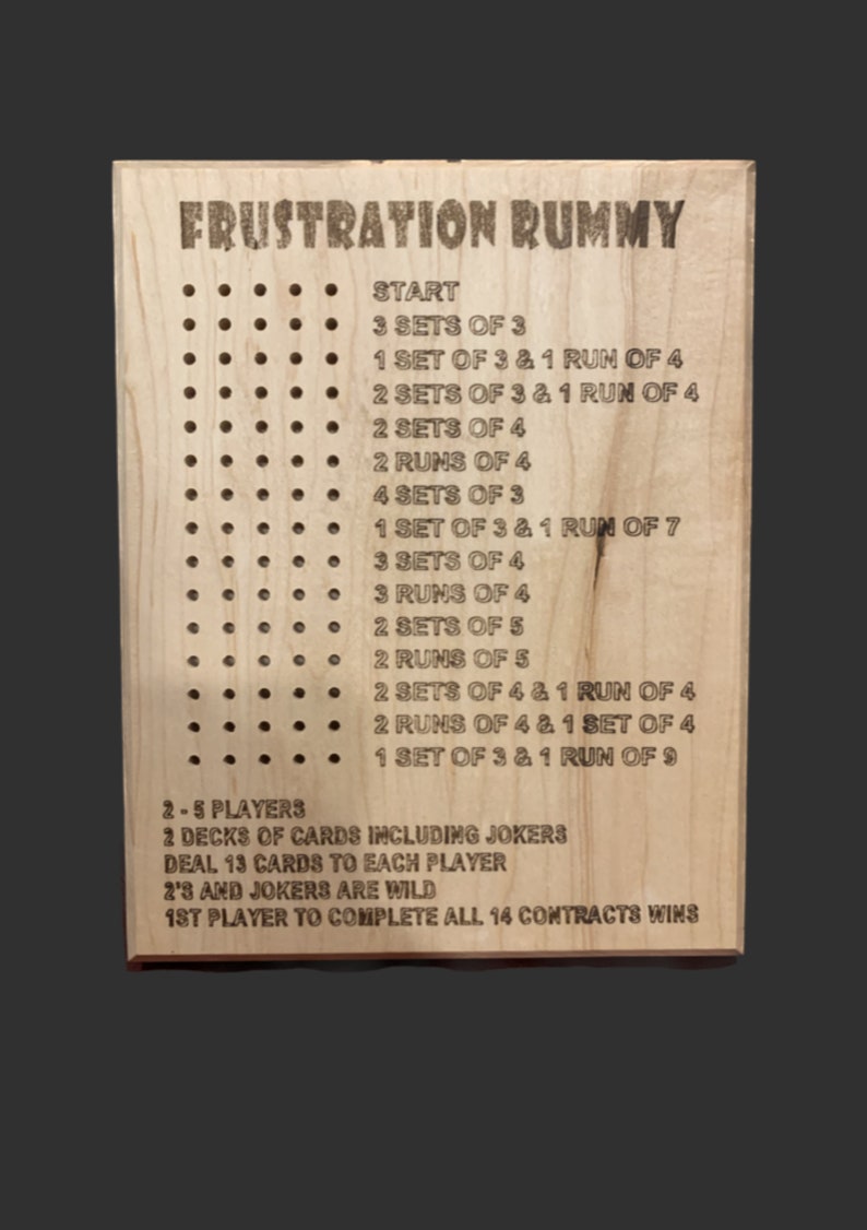 Frustration Rummy Template. SVG Files for CNC and Laser - Etsy