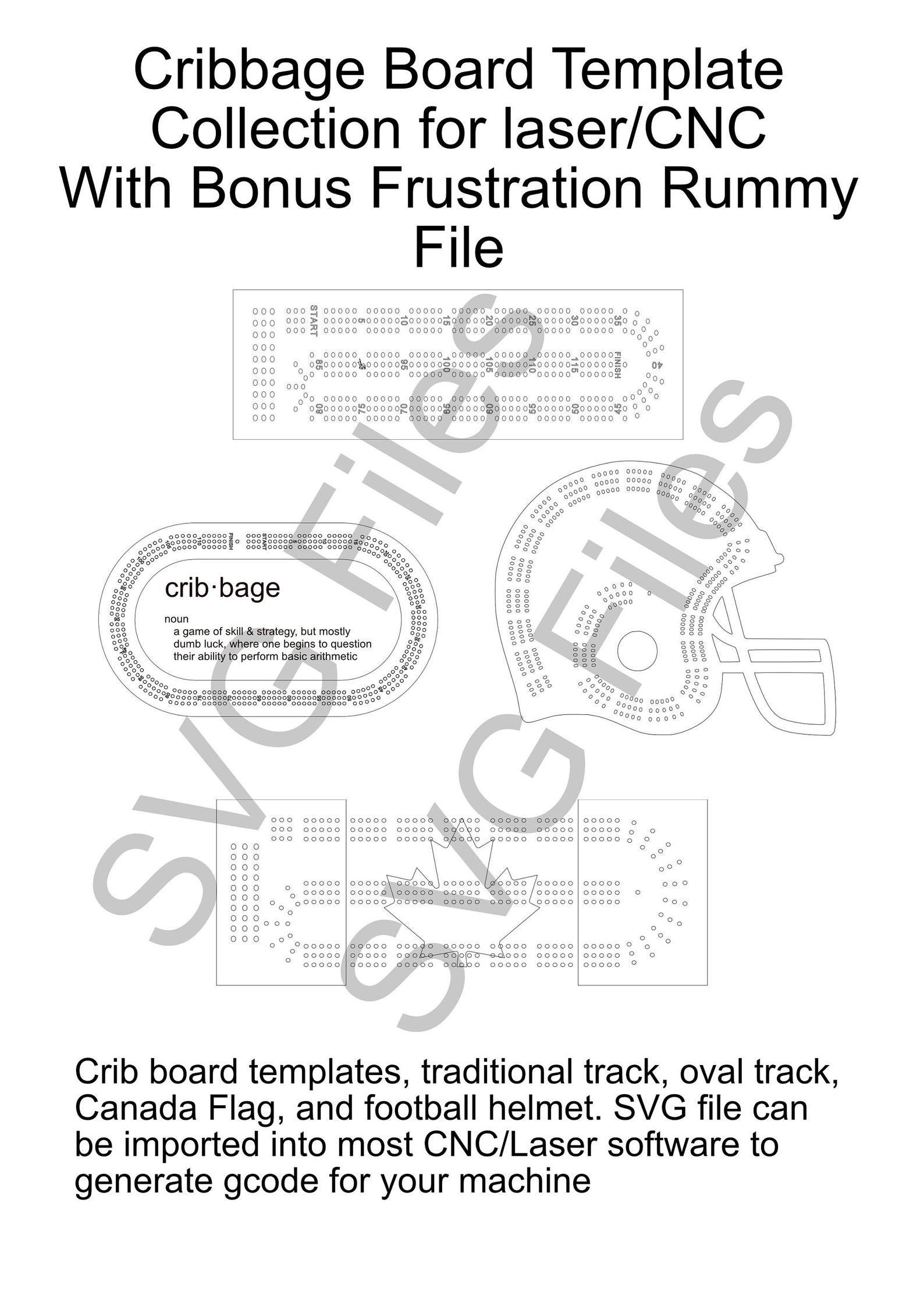 Crib Board Template Files Collection - SVG - With BONUS Frustration ...