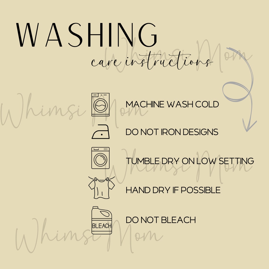 Washing Instructions Chart Washing Template Bella Canvas Chart Gildan ...