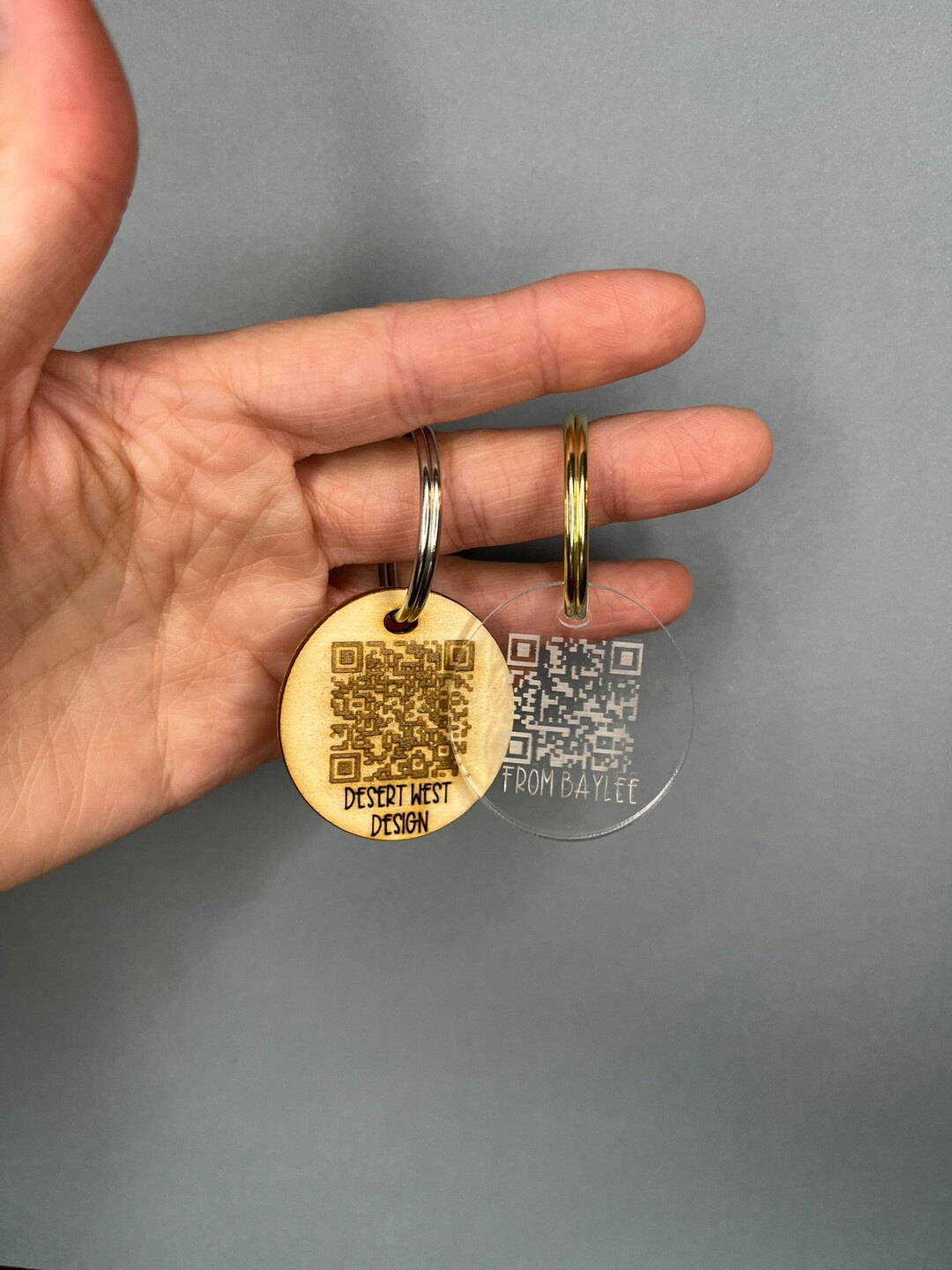 QR Code Keychain - Etsy