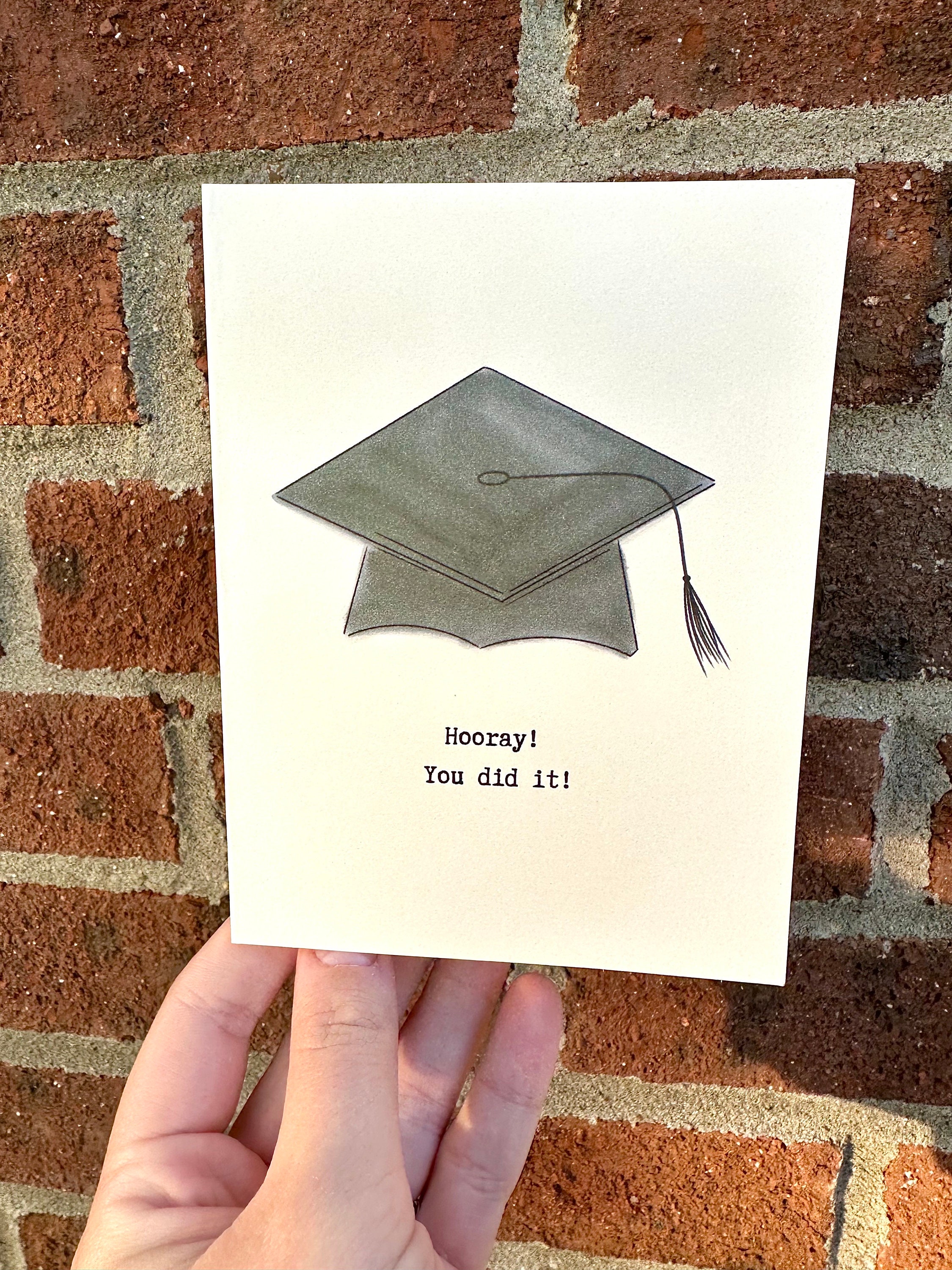 Graduation Cap Greeting Card - Etsy