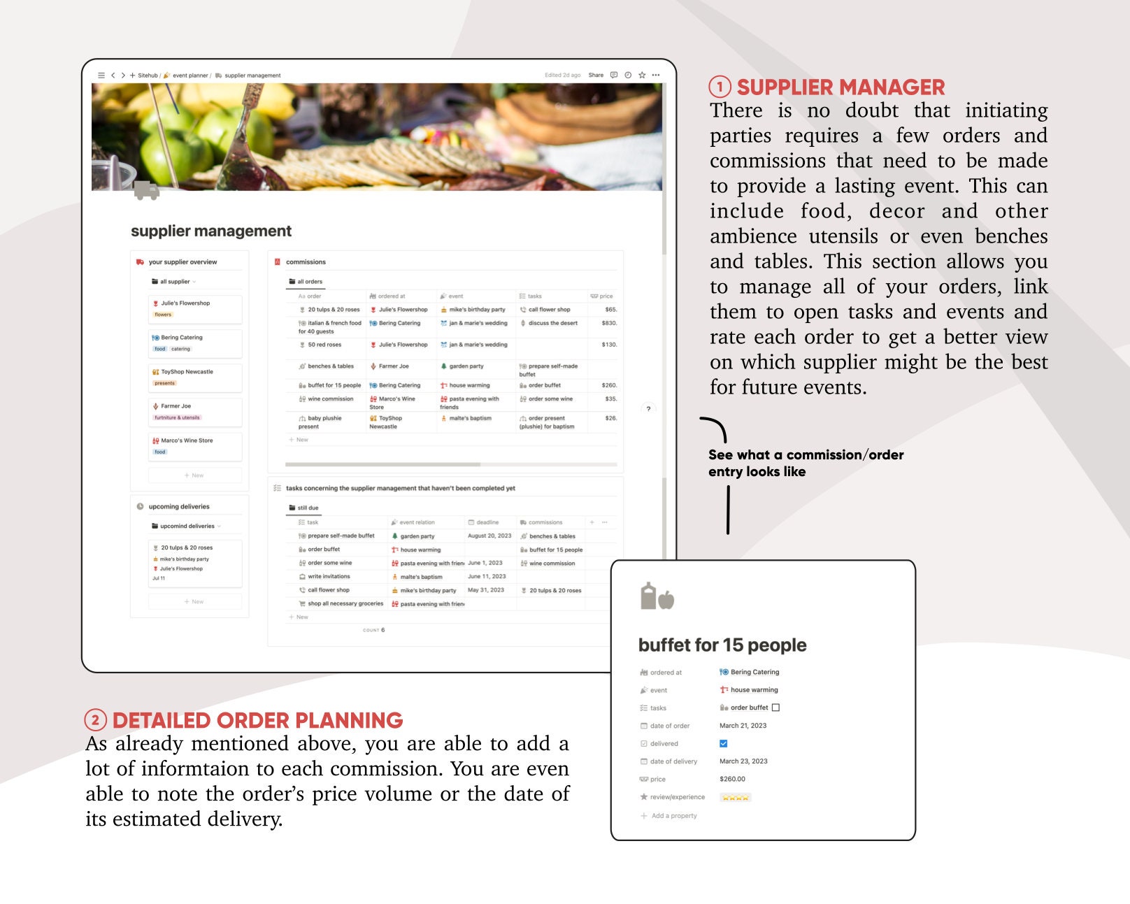 Notation Event Planner Template Aesthetic & Modern Design Editable ...