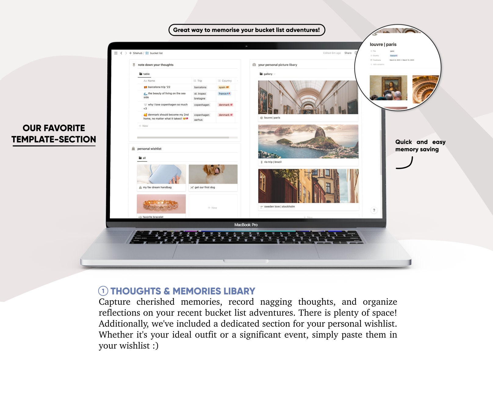 Notation Bucket List Template Aesthetic & Modern Design Editable Life ...