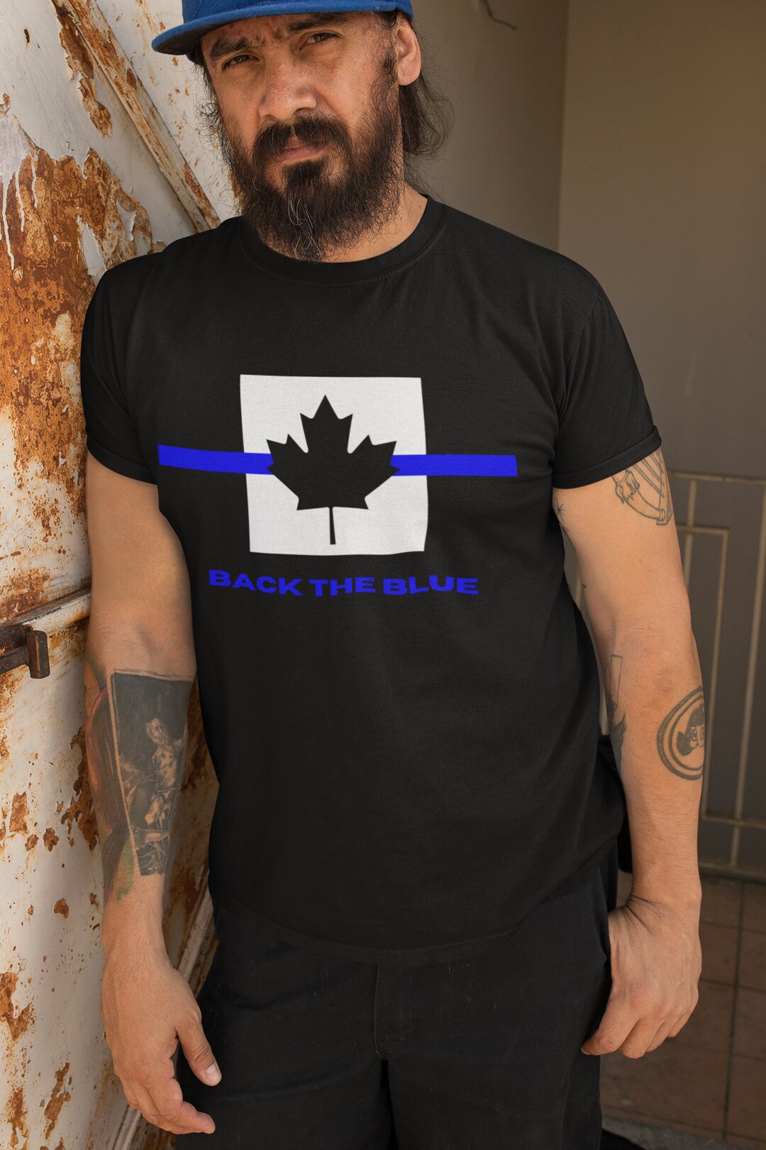 Canadian Back the Blue - Graphic Tee - Etsy