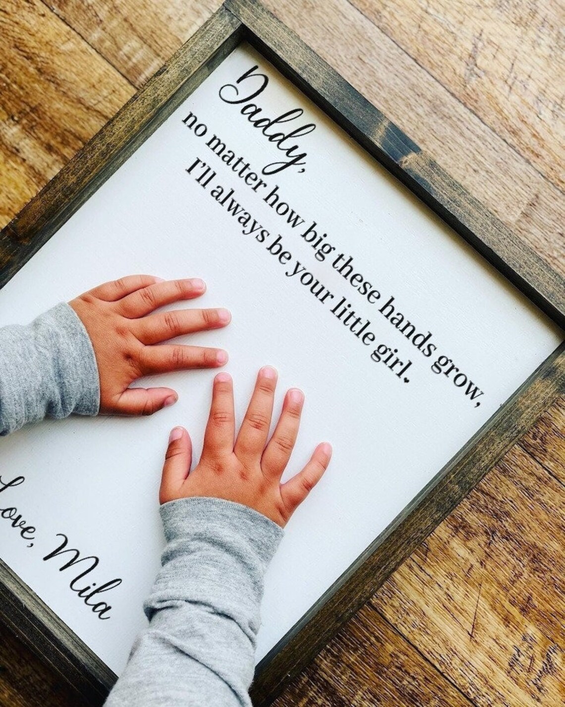 DAD, Father's Day Gift, Father's Day Wooden Sign, DIY Handprint Sign ...