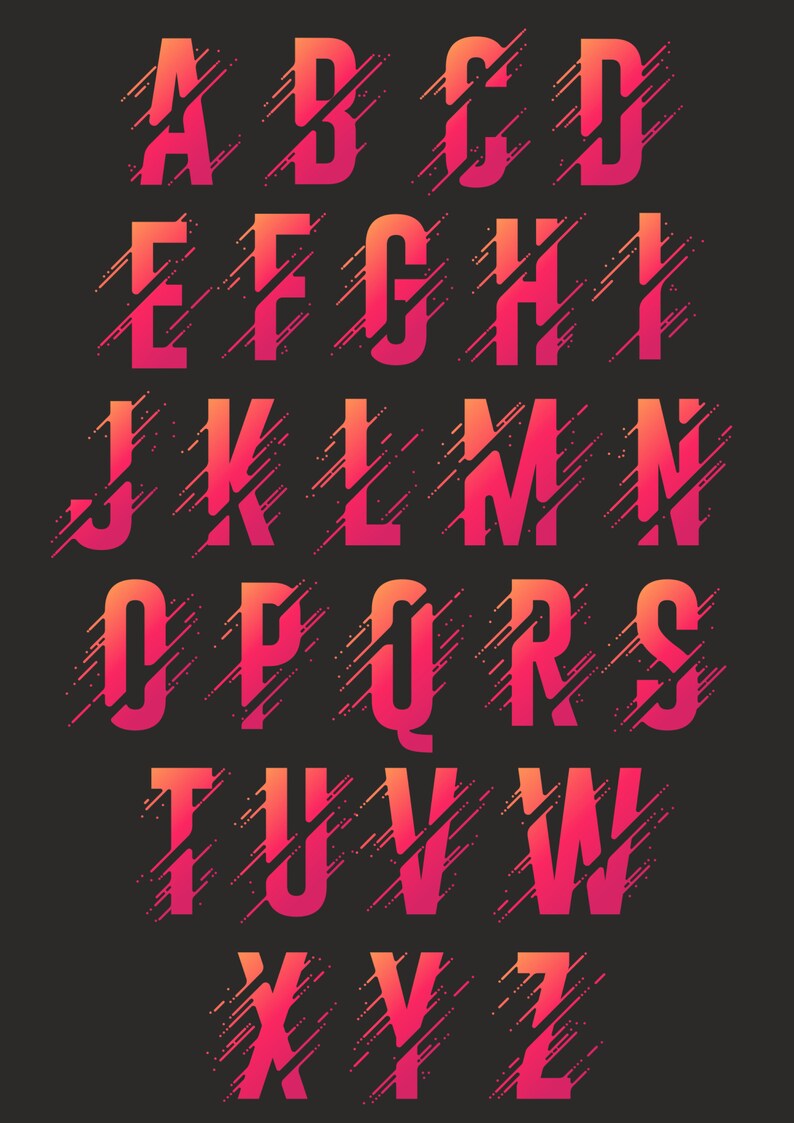 Alphabet Svg Alphabet Clipart Alphabet Svg File Vector - Etsy